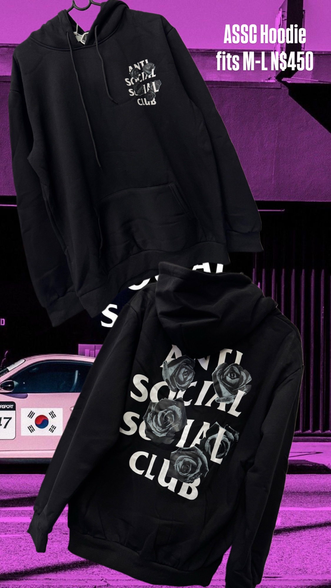 ASSC Hoodie fits M-L N$450 - U R BOX STUDIO